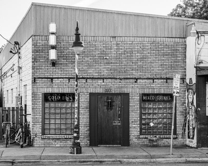 Black and White Image of a Dive Bar Stock Image - Image of monochrome ...