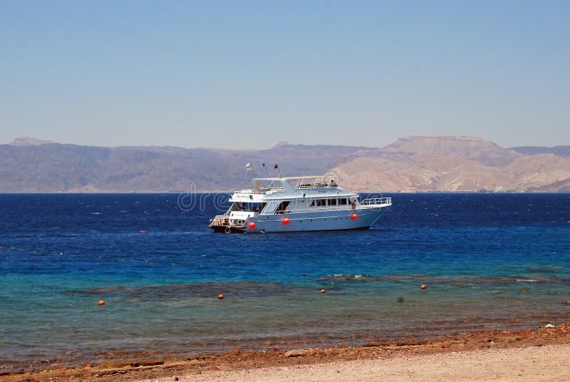A Dive Boat Moored in the Aqaba Marine Park Editorial Photography ...