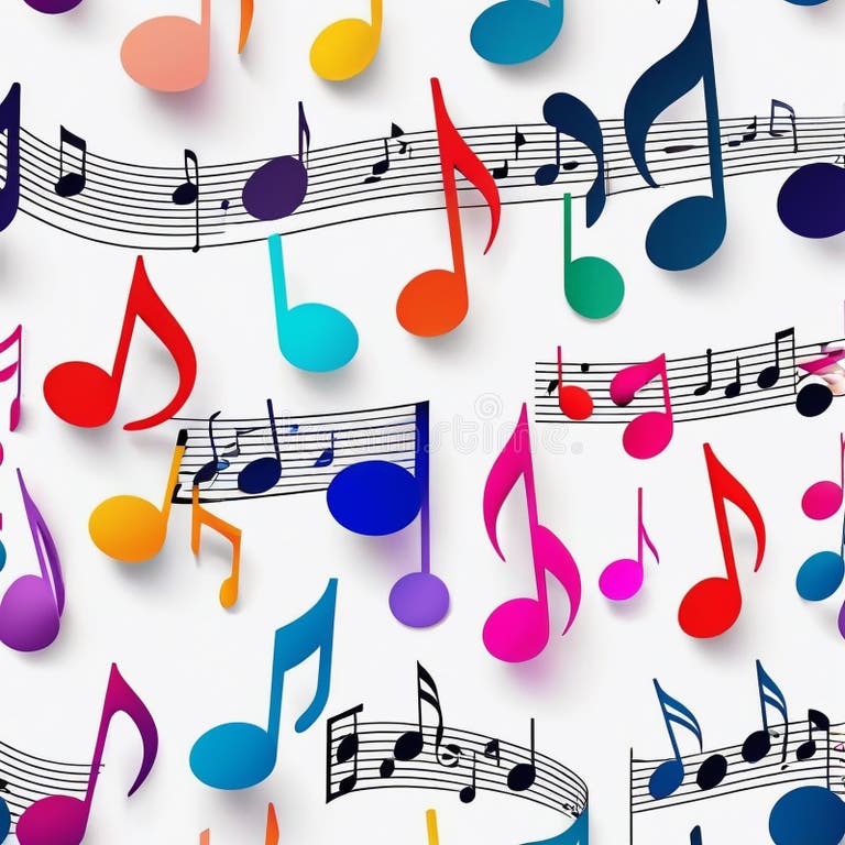 Immersive Digital Music Notes Background a Visual Symphony of Dynamic ...