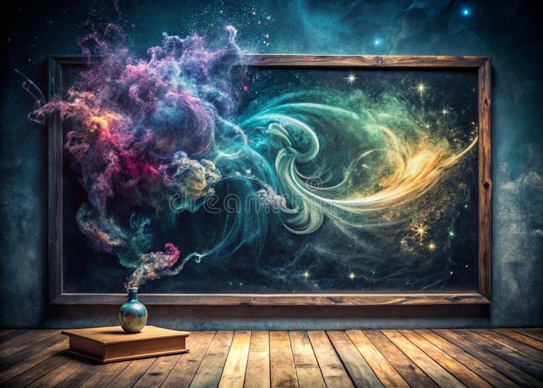 Dynamic Chalkboard TimeLapse Witness Abstract Art Ideas Unfold in a ...