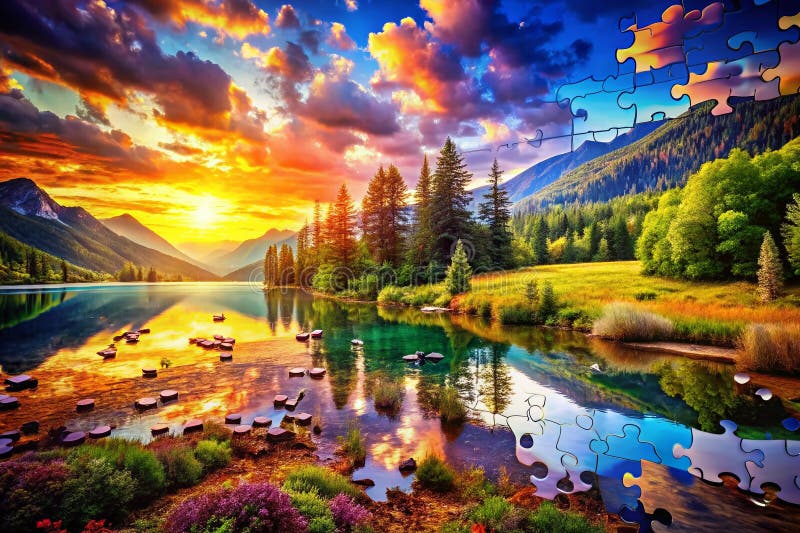 Unraveling Abstract Beauty a Double Exposure Jigsaw Puzzle Adventure ...