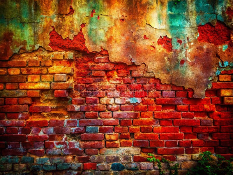 Intriguing Red Brick Wall Texture a Surreal Distressed Background for ...