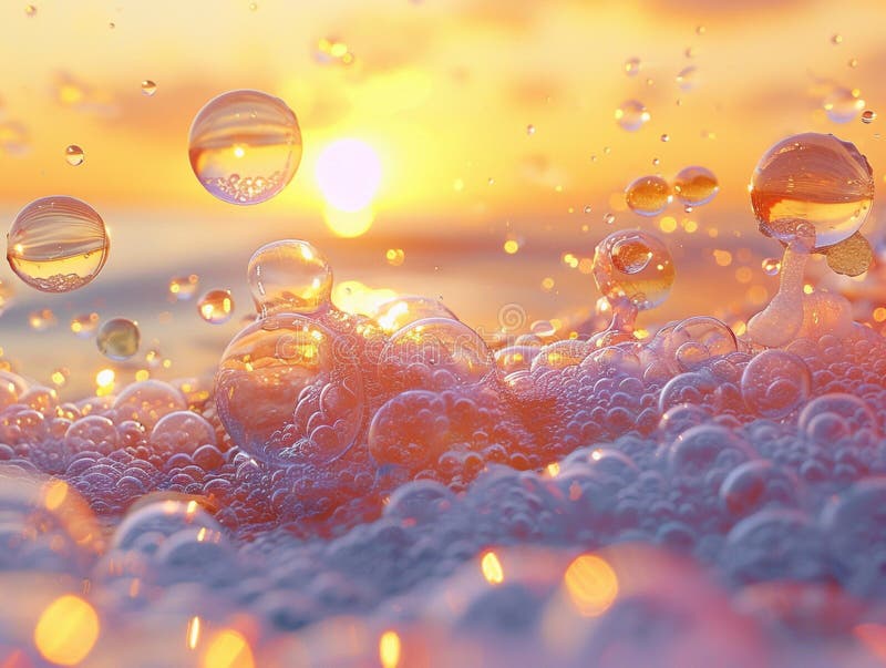 "Mesmerizing Water Bubbles: a Spectacular Symphony of Nature" Stock ...