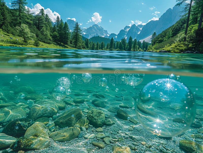 "Mesmerizing Water Bubbles: a Spectacular Symphony of Nature" Stock ...