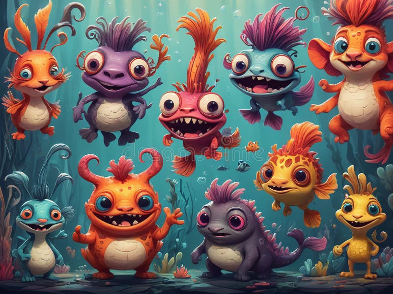 Dive into the Colorful World of Whimsical Cartoon Creatures - Generated ... Dive into the Colorful World of Whimsical Cartoon Creatures - Generated ...