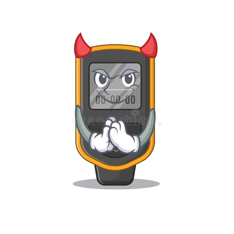 Dive Computer Clothed As Devil Cartoon Character Design on Halloween ...