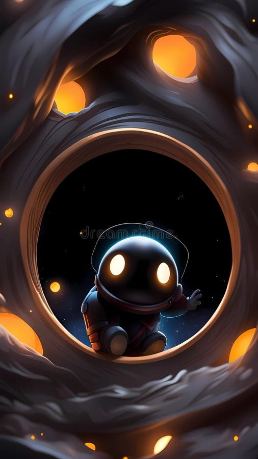 Black Hole Cartoon Character Design Concept Artwork Illustration Ai ...