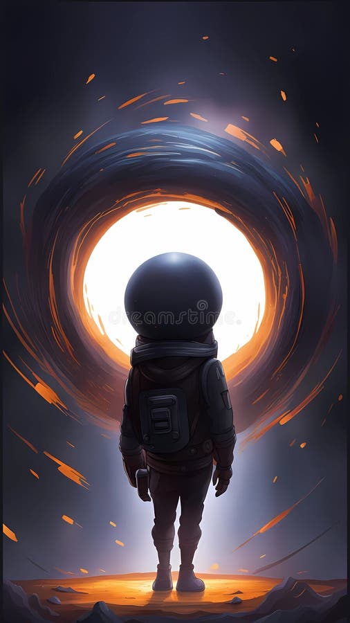 Black Hole Cartoon Character Design Concept Artwork Illustration Ai ...