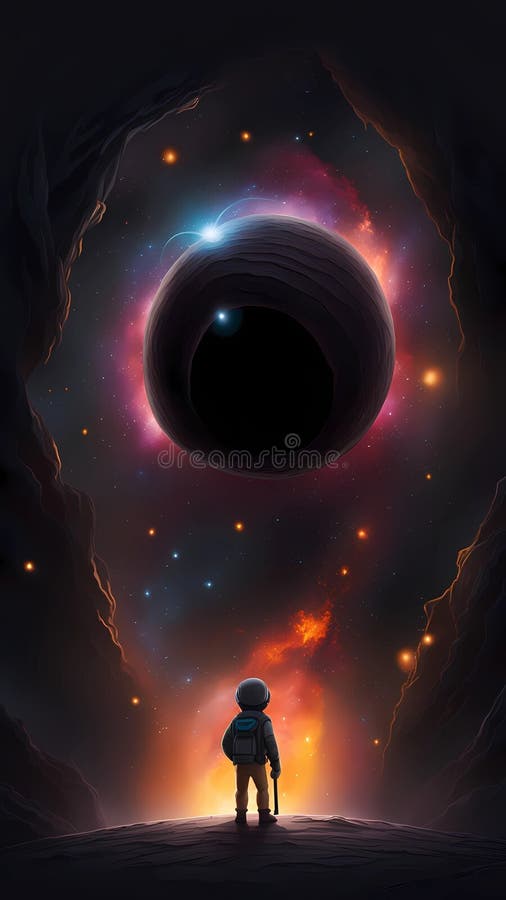 Black Hole Cartoon Character Design Concept Artwork Illustration Ai ...