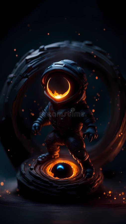 Black Hole Cartoon Character Design Concept Artwork Illustration Ai ...