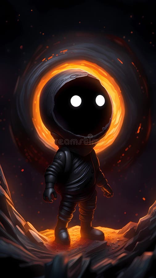 Black Hole Cartoon Character Design Concept Artwork Illustration Ai ...