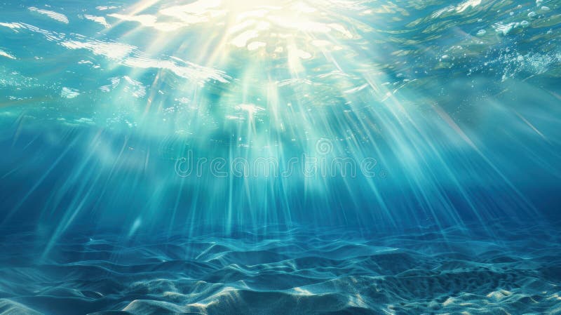 Dive into the Deep Blue Ocean, Where Sunlight Dances on the Surface ...