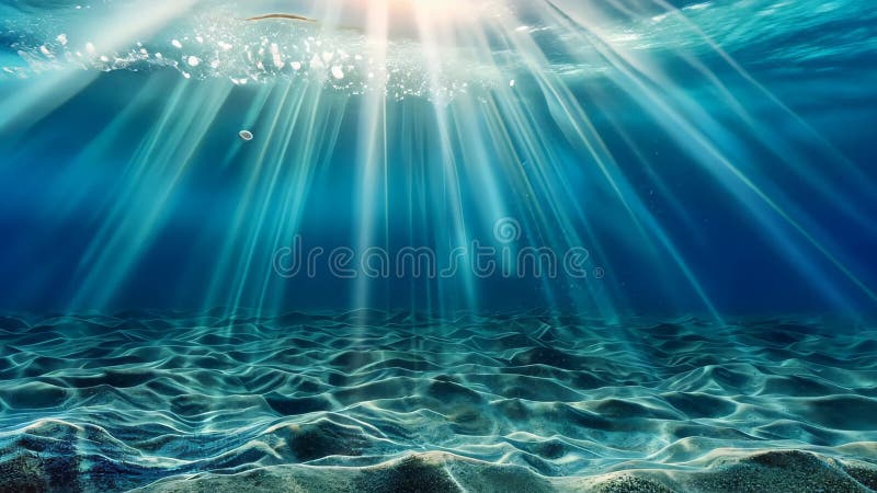 Dive into the Deep Blue Ocean, Where Sunlight Dances on the Surface ...