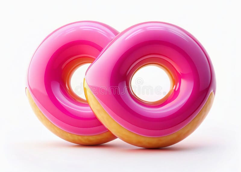 Enticing Pink Glazed Infinity Donut a Whimsical Mobius Strip Dessert ...