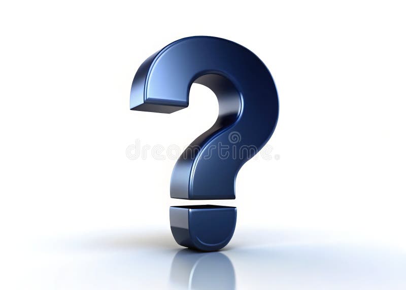 A Deep Sea Enigma Navy Blue Question Mark in 3D Rendered Abstract Art ...