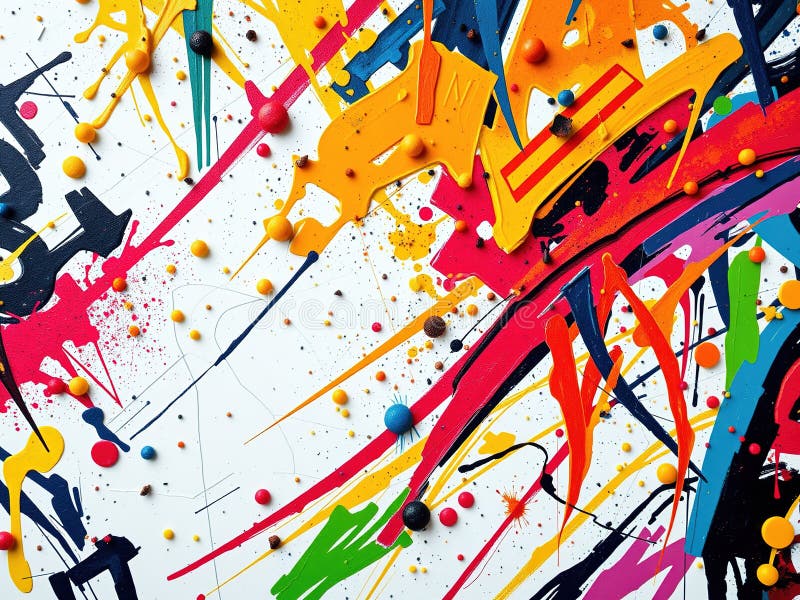 Vibrant GraffitiInspired Culinary Art Abstract Food Patterns for Modern ...