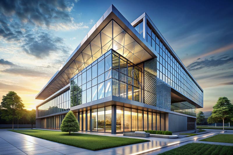 Modern Architecture Visualization Exploring Isometric Perspectives of ...