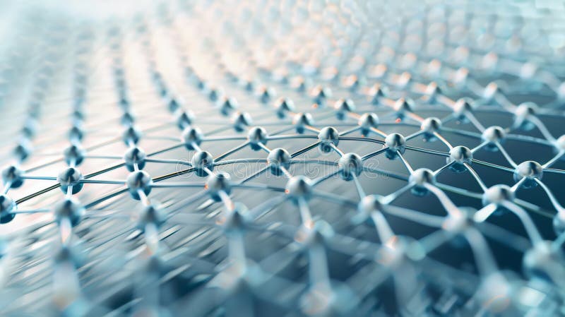 Azure Matrix: Abstract Graphene Mesh in White and Blue Stock Image ...