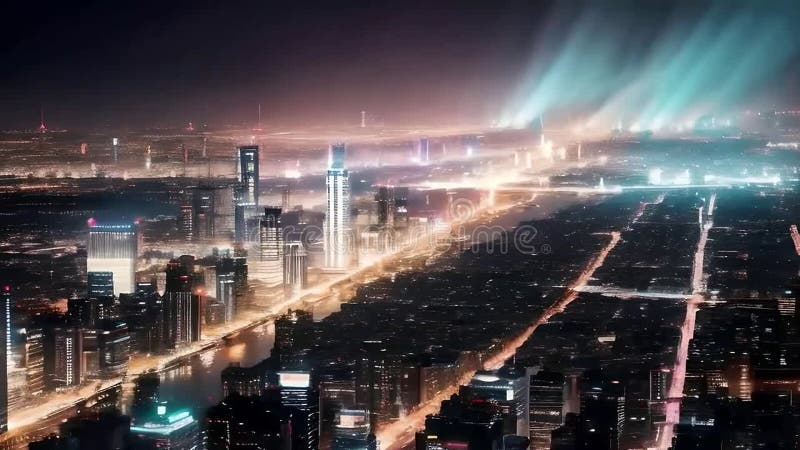 Dive into the Future: Epic Anime Cityscape Loop! - Motion Background ...