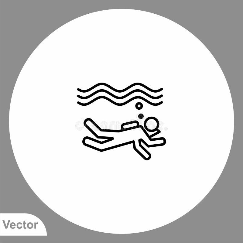 Dive Vector Icon Sign Symbol Stock Vector - Illustration of collection ...