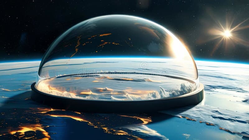 Transparent Dome-Covered Flat Earth: Space-Based Animation Concept ...