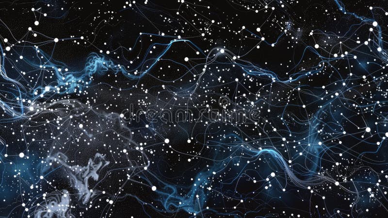 Dive into the Interconnected Cosmos Using Blue Lines, Nodes, and Space ...