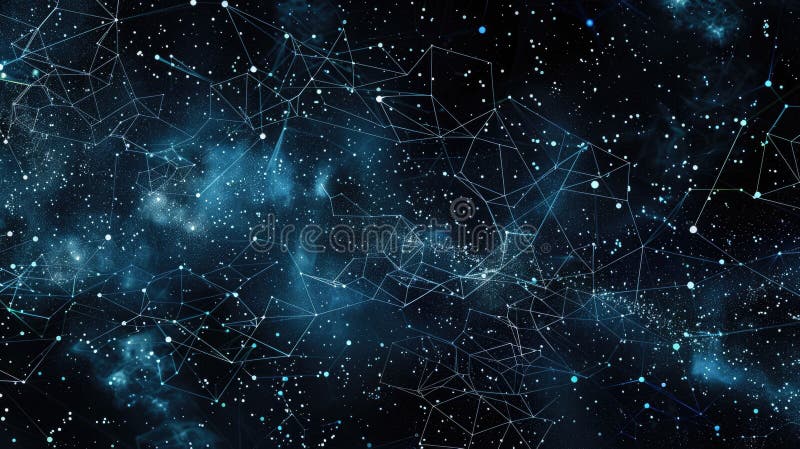 Abstract Nebula Glowing Lines Stars Generated Using Ai Stock Photos ...