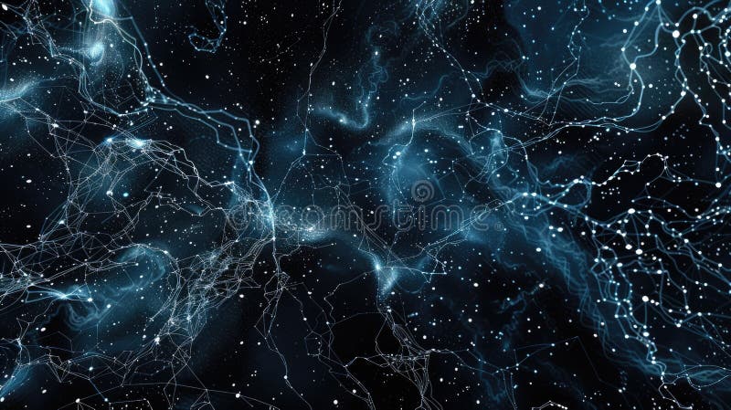 Dive into the Interconnected Cosmos Using Blue Lines, Nodes, and Space ...