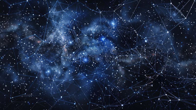 Dive into the Interconnected Cosmos Using Blue Lines, Nodes, and Space ...