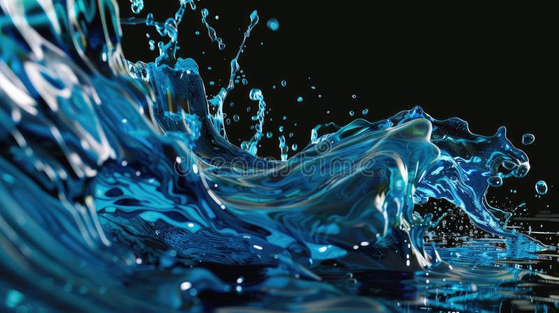 Dive into Liquid Art! WATER Rendered in Mesmerizing 3D Holographic ...