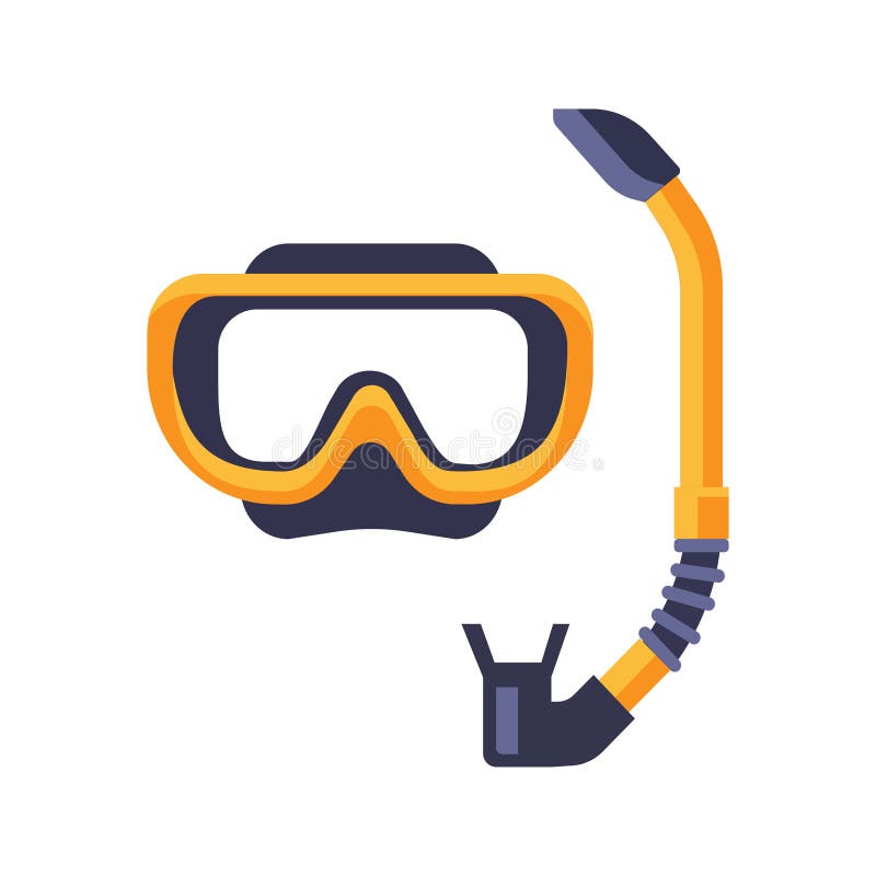 Dive Mask and Snorkel for Professionals. Vector Illustration Stock ...