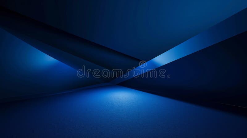 Luminous Depths: Blue Radiance Illuminates the Night Stock Illustration ...