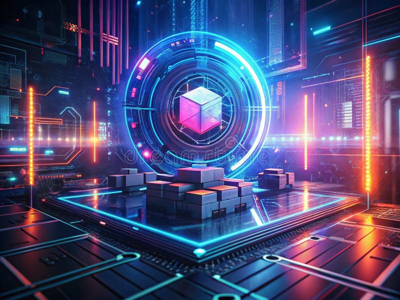 Immersive Cyberpunk Hud Interface Explore Stock Illustrations – 4 ...