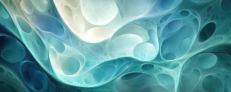 Abstract Aqua Patterns Intertwining, Forming a Complex Visual Tapestry ...