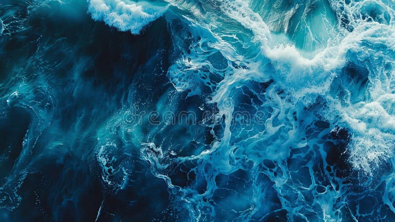 Dive into the Mesmerizing Flow of Oceanic Waves with Vibrant Blues and ...