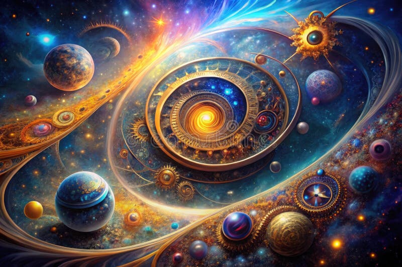 A Surreal Journey through Time an Abstract Time Spiral Capturing the ...