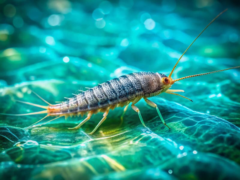 Unveiling the Hidden World a Stunning Macro Photography of a Silverfish ...