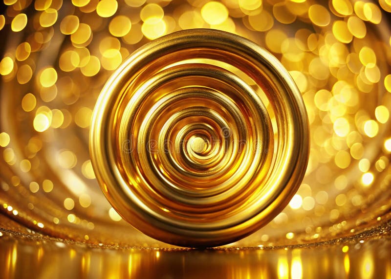 Enthralling Gold Vortex a Hypnotic Spiral of Abstract Art Perfect for ...