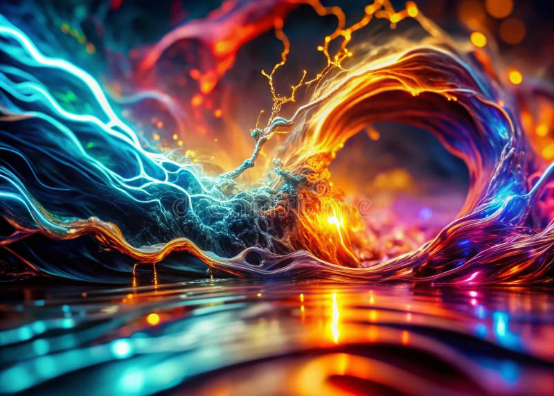 Abstract Visual Art Explores Fluid Dynamics and Electric Wave Patterns ...