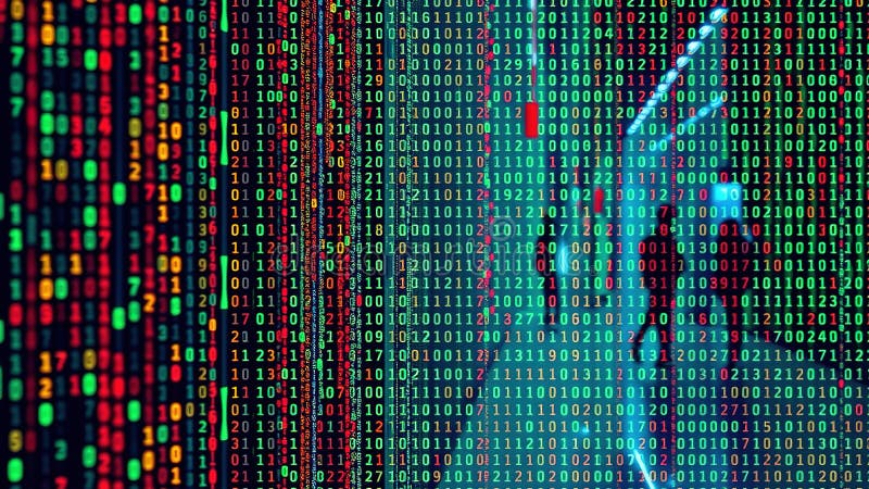 Stunning Binary Code Abstract Digital Art a Colorful and Vibrant ...
