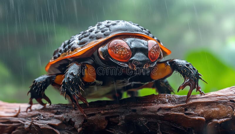 Close-Up Macro Photography of a Ladybug Shell with Intense Background ...