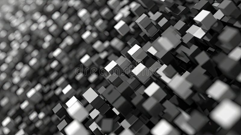 Monochrome Mosaic: Exploring the Pixelated Symphony Stock Photo - Image ...