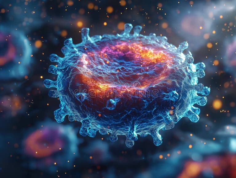 A 3D Model of a Human Cell Showcasing the Intricate Organelles and ...