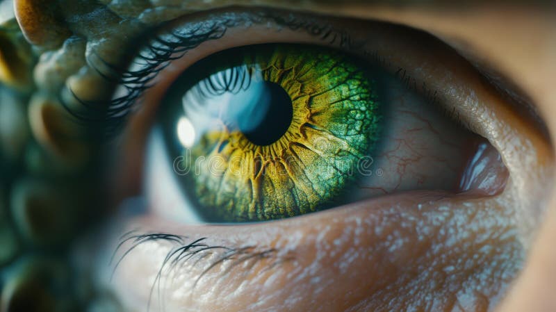 Experience the Stunning Detail of a Reptiles Eye, Showcasing Intricate ...