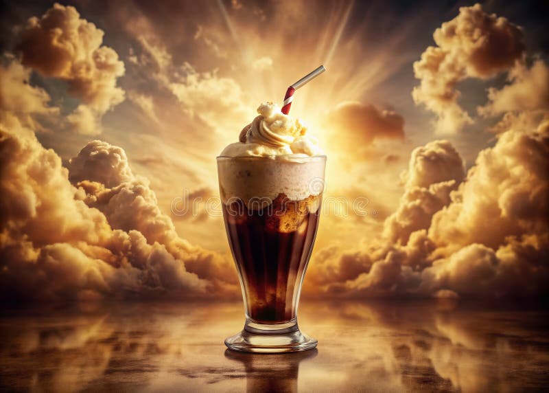 A Retro Root Beer Float Double Exposure Vintage Photography Captures a ...