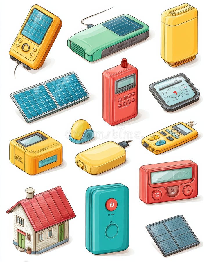 Explore the Power of Solar Energy with Our Icon Set Featuring ...