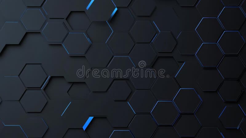 Dive into a Striking Black and Blue Abstract Tech Background, Featuring ...