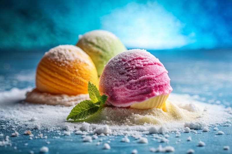 A Panoramic Delight a Whimsical Ice Cream Paradise Covered in a Cloud ...