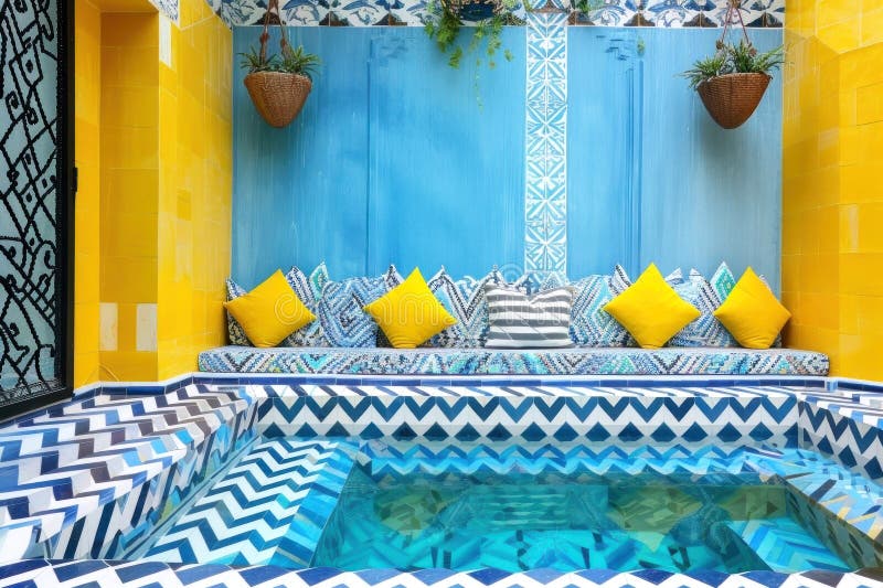 Dive into Tropical Vibes with this Vibrant Pool Setup Stock ...