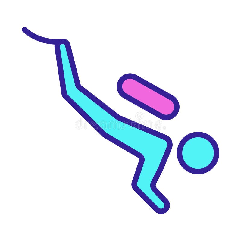 Dive Under the Water Icon Vector. Isolated Contour Symbol Illustration ...